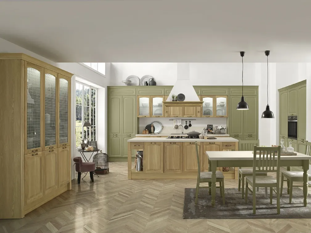 Cucina Classica con isola Mida 08 di Colombini Casa Artec