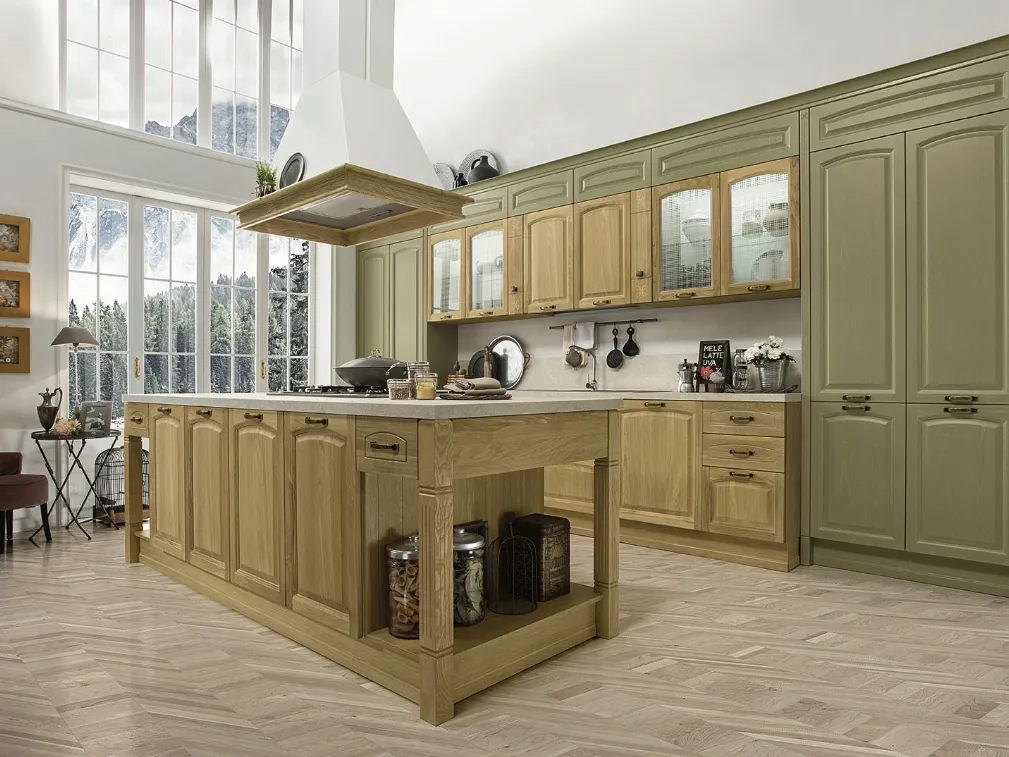 Cucina Classica con isola Mida 08 di Colombini Casa Artec